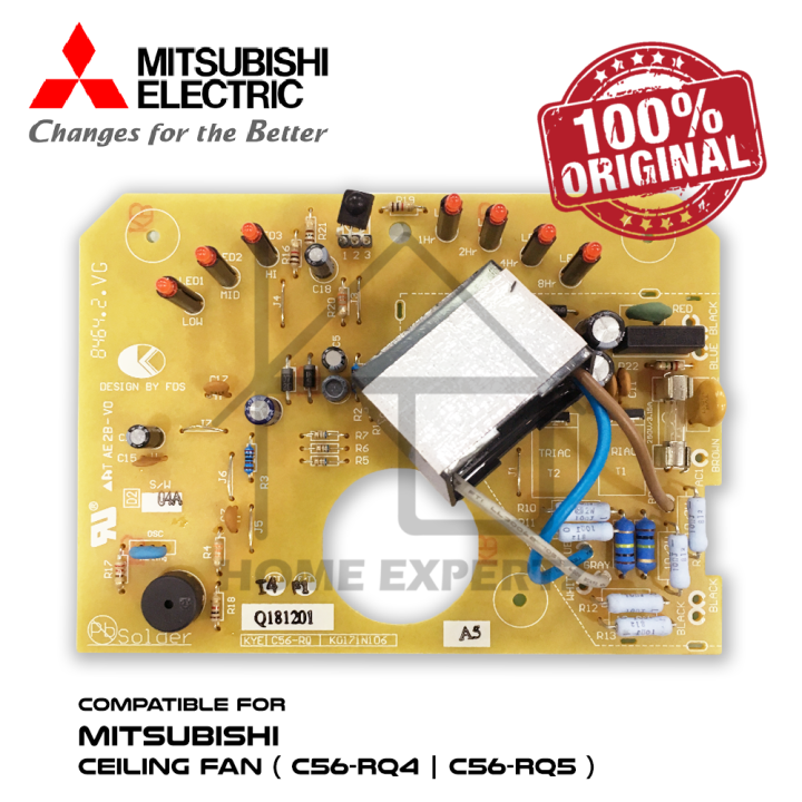 【ORIGINAL】MITSUBISHI CEILING FAN PCB BOARD FOR C56-RQ4 / C56-RQ5 ...