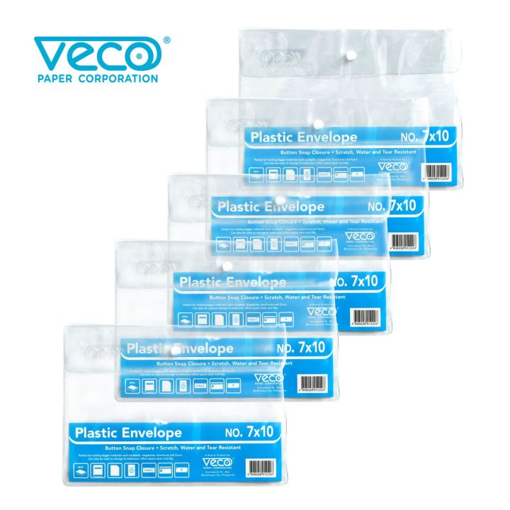 Veco Plastic Envelope 7x10 Clear (5pcs) | Lazada PH