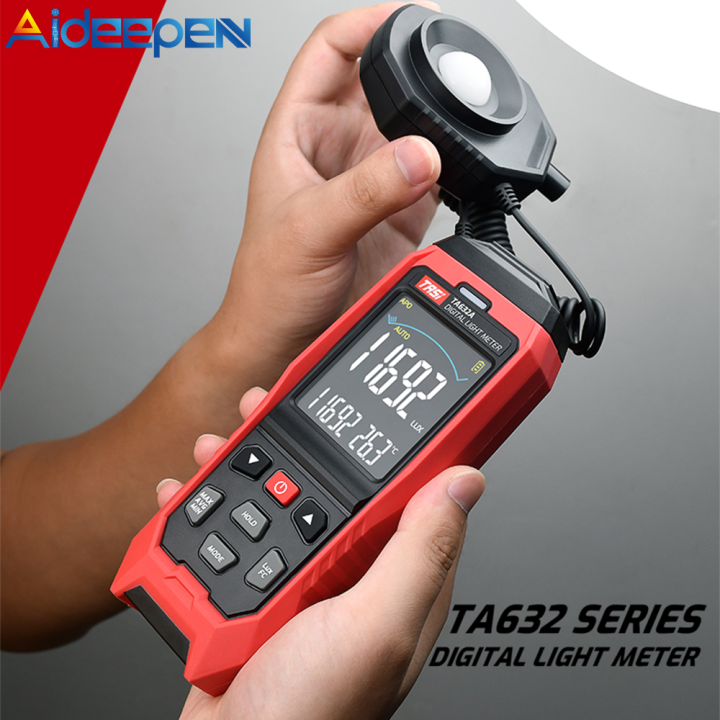 TASI TA632A/B Digital Light Meter Photography Luxmeter Detachable Probe ...