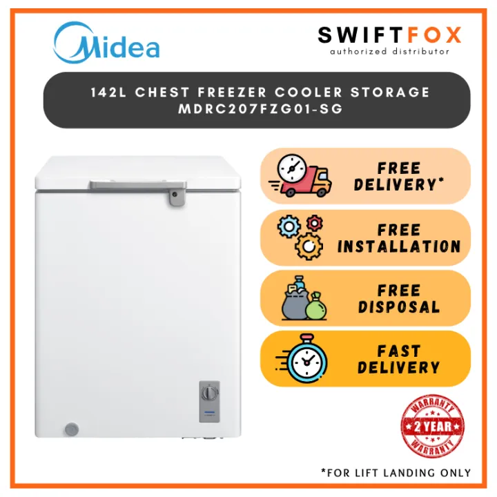 Midea 142L Home Kitchen Cooler Storage with Adjustable Temperature Solo ...