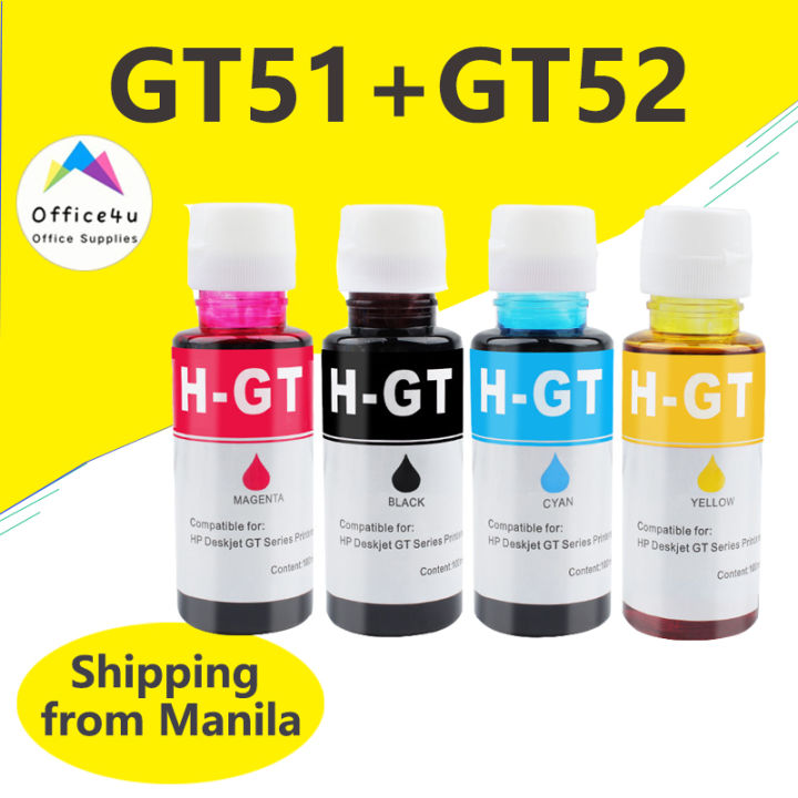HP GT51 GT52 Refill Ink Compatible for HP Deskjet GT 5810 5820 5811 ...