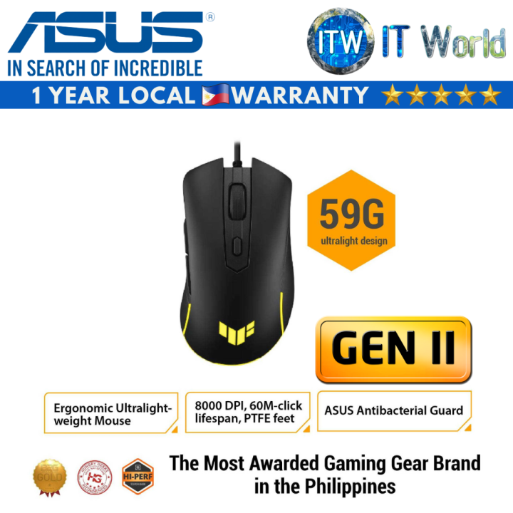 ASUS TUF Gaming M3 Gen I/Gen II Ergonomic Wired RGB Gaming Mouse ...