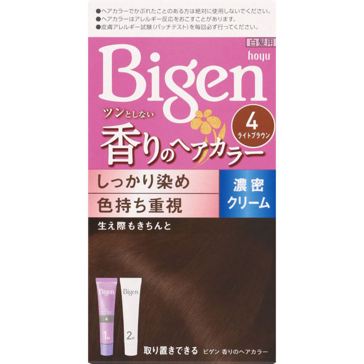 hoyu Bigen Fragrance Hair Color Cream 4 Light Brown (Quasi-drug ...