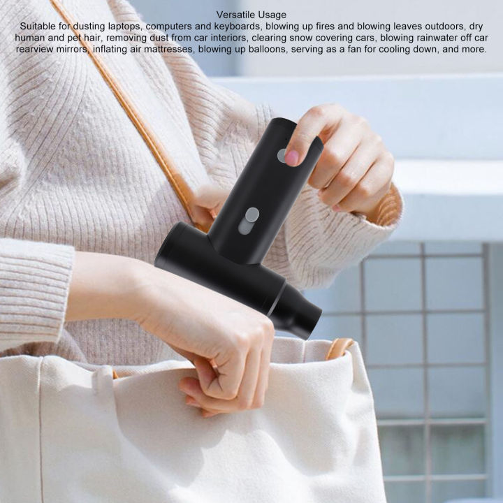 Compressed Air Duster 4000mAh Compact Versatile Electric Air Duster Low ...