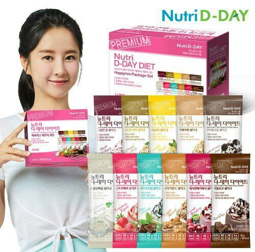 现货 🇰🇷｜Nutri D-Day Diet Happy Package Set 7/14包 瘦身代餐奶昔 | Lazada