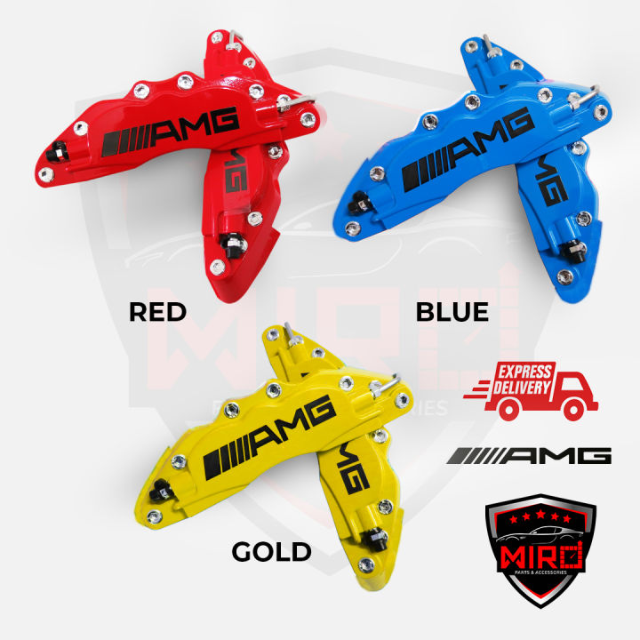 AMG BREAK CLAIPER IPER 2PCS Car Styling Aluminum AMG Brake Caliper ...