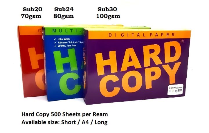 Hard Copy Bond Paper Short A4 FC/Legal 70/80/100gsm 1 Ream | Lazada PH