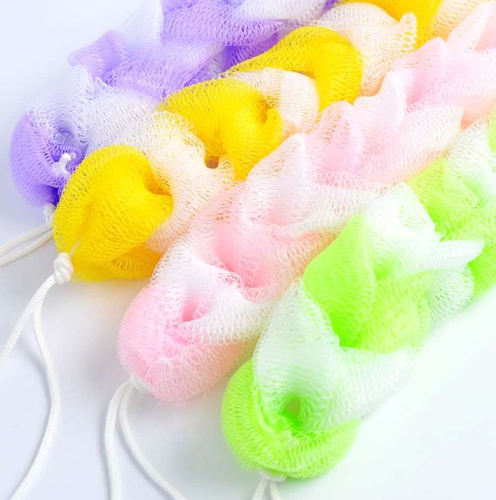 Bath Sponges Loofah Lather Mesh Pouf Shower Puff Soft Body Wash Ball