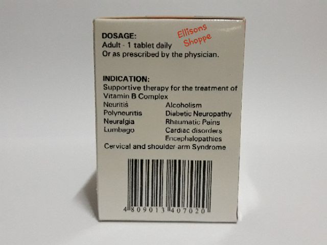 HOT NLZKS Neuronerv Vitamin B Complex ( B1, B6 & B12 ) 100 Tablets ...