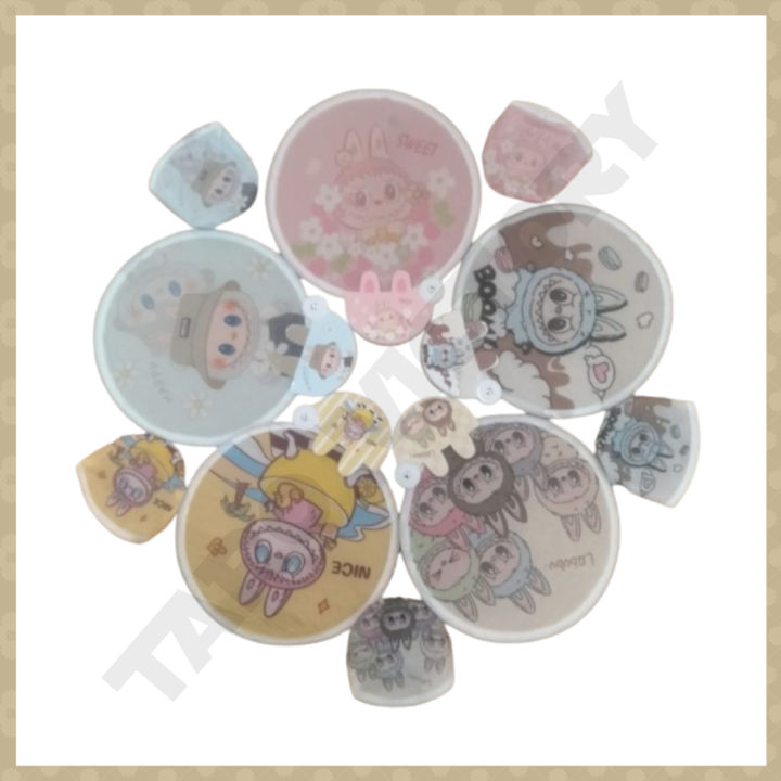 Kipas Tangan Lipat Mini Kipas Kain Portable Ringan Motif Labubu ...