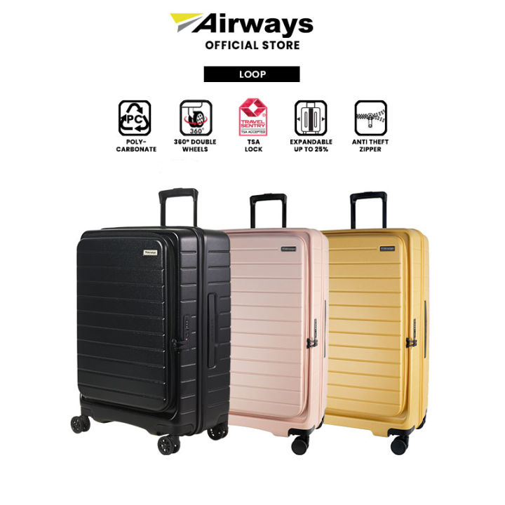Airways Loop Polycarbonate Expandable 8-Wheel Spinner Hard Case ...