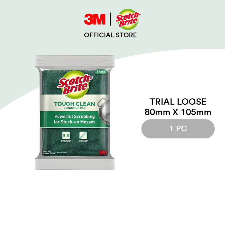 3M™ Scotch-Brite® Tough Clean Scrubbing Pad Trial Loose 1pc 80mmx105mm ...