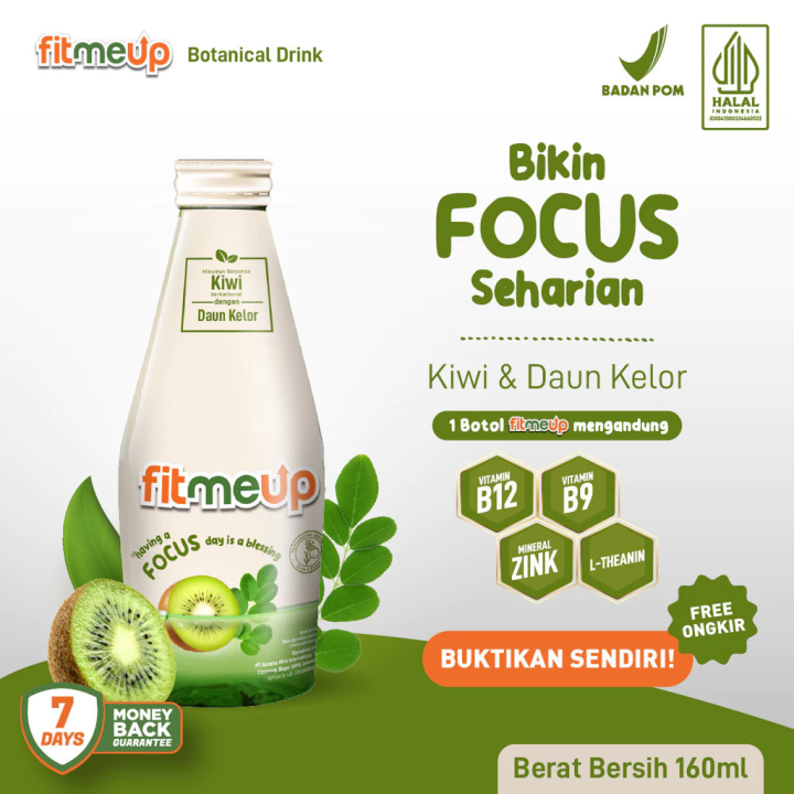 Fit Me Up Botanical Drink Variant Focus Kombinasi Buah Kiwi & Daun ...