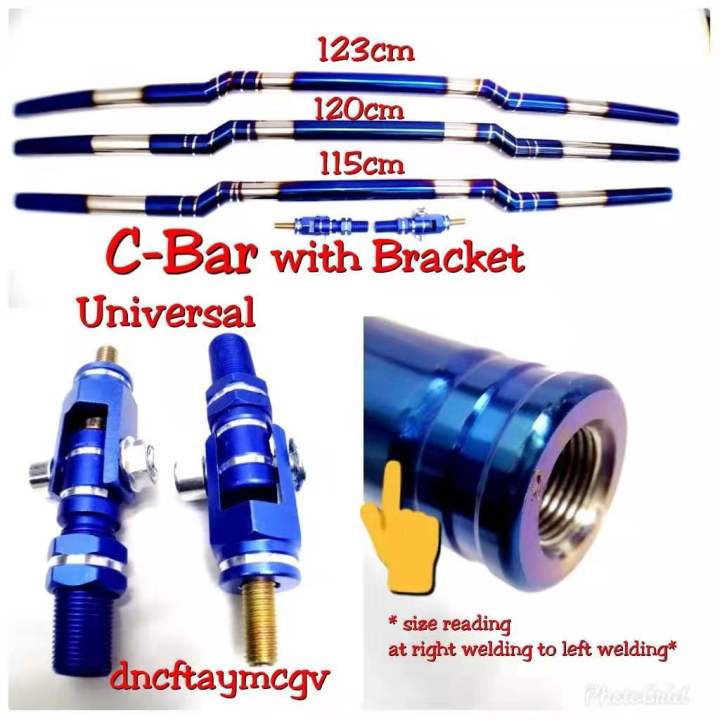 * Free install * TITANIUM C BAR Iron bar 125CM WITH BRACKET CURVE Mazda ...