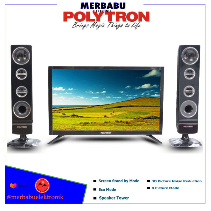 Polytron LED TV 24 INCH PLD24TV1855 + Speaker Tower | Lazada Indonesia