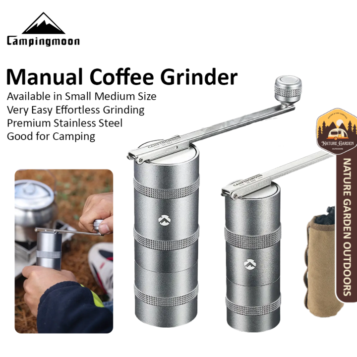 CAMPINGMOON Premium Manual Coffee Bean Grinder Stainless Steel Camping ...