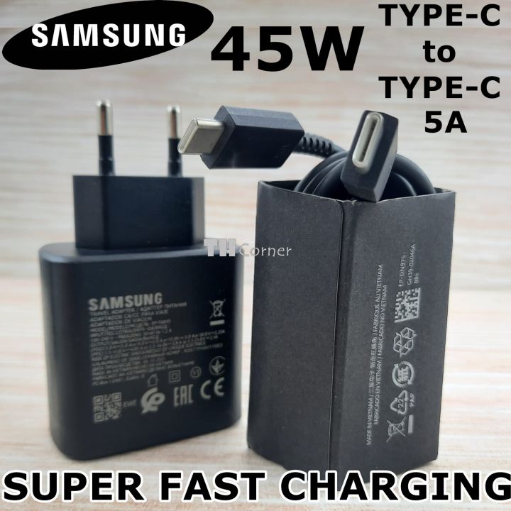 Charger Samsung 45W Travel Adapter Super Fast Charging Type-C to Type-C Original Hitam | Lazada ...