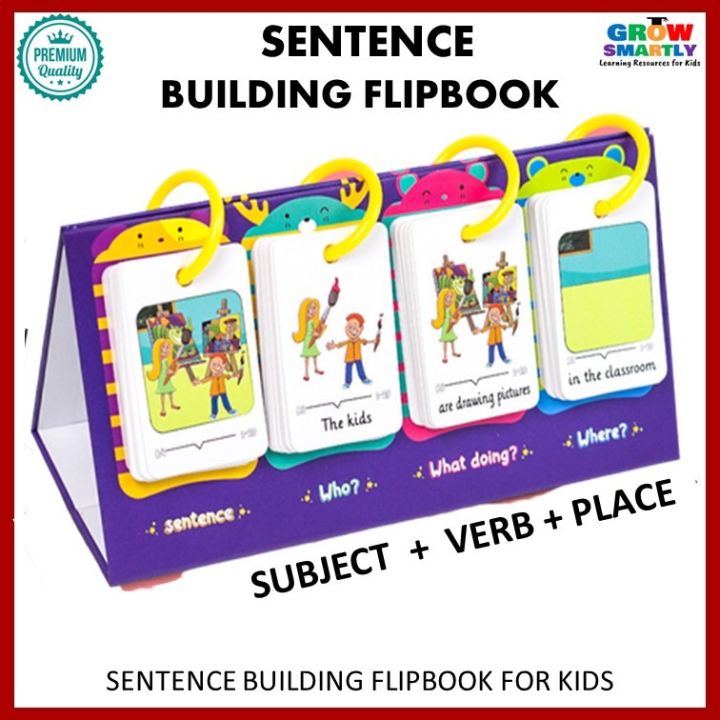 English Sentence Building Flipbook Speech Therapy Activity Speech Delay ...