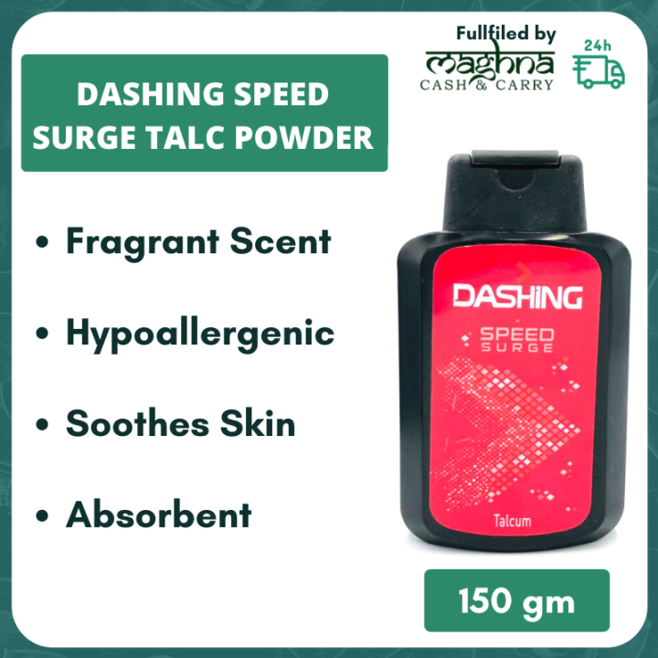 Dashing Speed Surge Men Talcum Powder (Bedak Talkum)- 1 Bottle (150 g ...