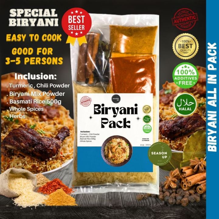 Biryani Pack (for 3-5 pax ) Complete Spices + 500g Basmati Rice | Lazada PH