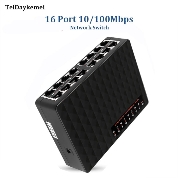 16 Port 10 100mbps Network Switch Fast Ethernet Smart Switcher High