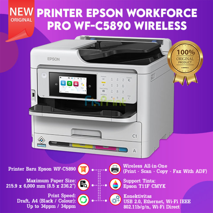 Printer Epson WF-C5390 WorkForce Pro WF C5890 All In One Garansi Resmi ...