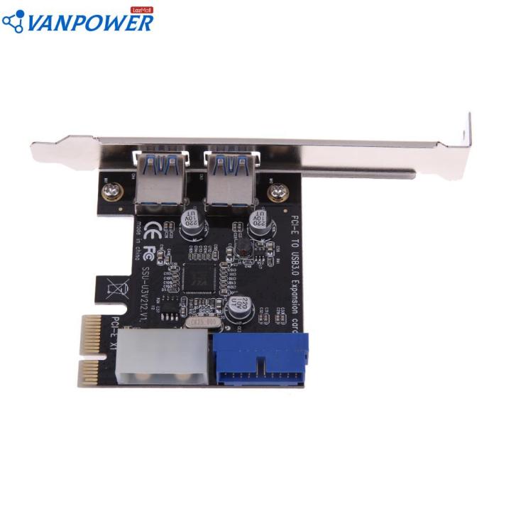 (Ready) External 2Port USB3.0 + Internal 19pin Header PCIe Card 4pin ...