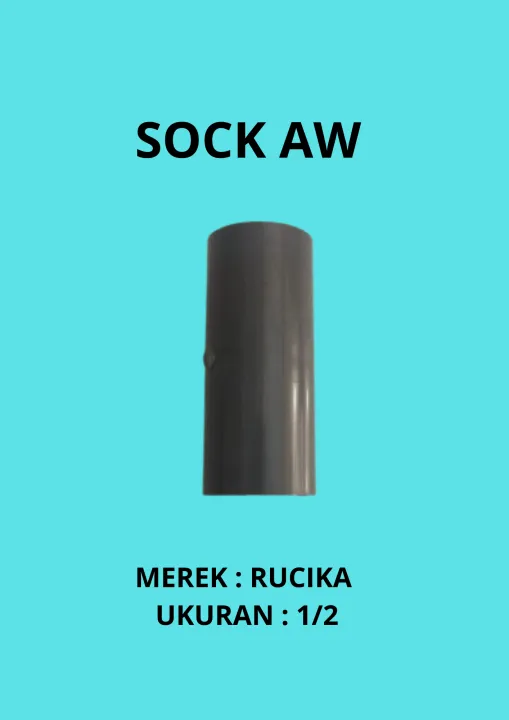 SOCK AW 1/2" FITTING PIPA PVC MERK RUCIKA | SOCKET | SOK | SOKET ...
