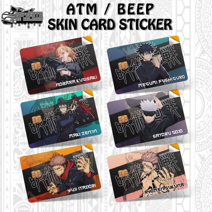 Jujutsu kaisen Skin Card Sticker Vinyl Debit/ATM/beep card sticker skin ...