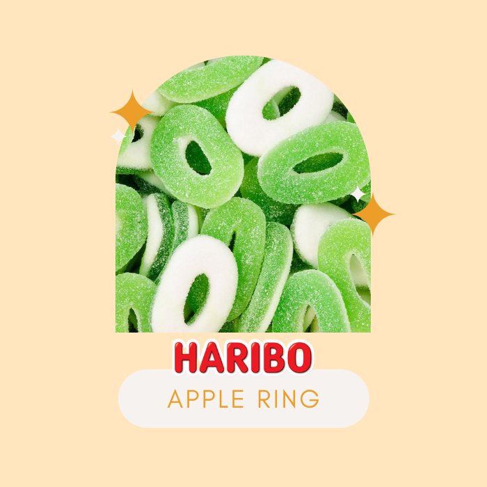 Haribo Apple Ring +-90g Repack Gummy Candy (HALAL) | Lazada