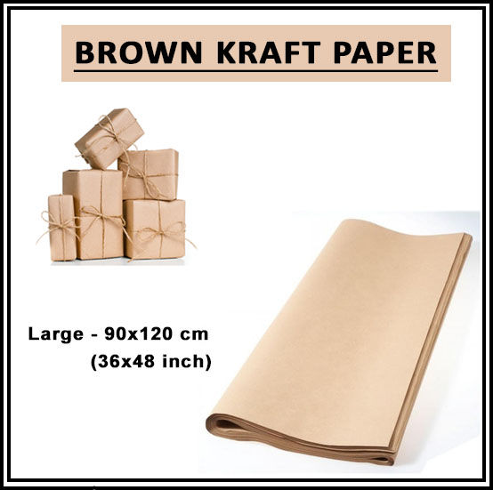 5 sheet | Brown Kraft Wrapping Paper 80gsm bigger than cartolina ...