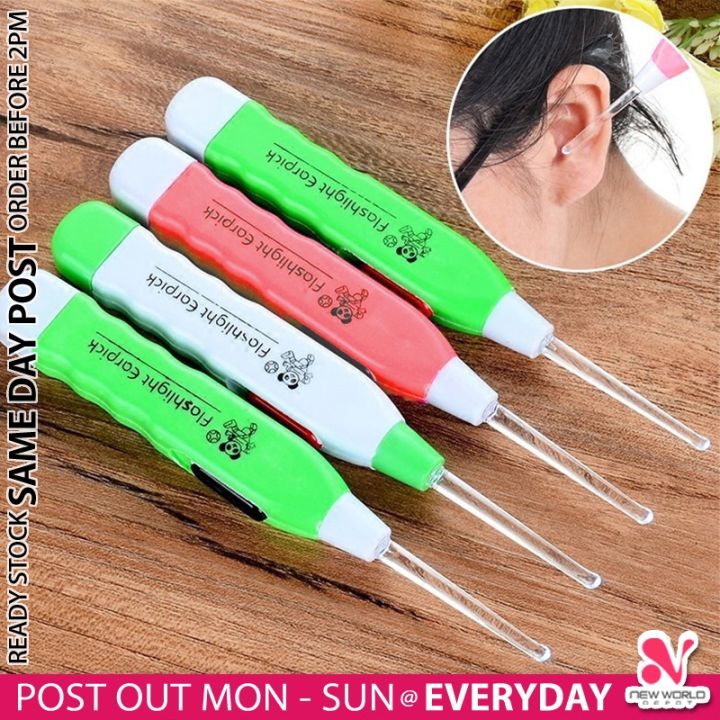 𝗕𝗨𝗜𝗟𝗧 𝗜𝗡 𝗟𝗘𝗗 》Flashlight Safety Ear Pick Earwax Cleaning Remover ...