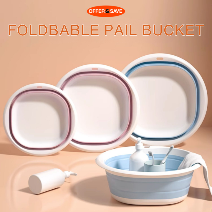 【SG STOCK】High Quality Square Portable Collapsible Basin Pail Foldable ...