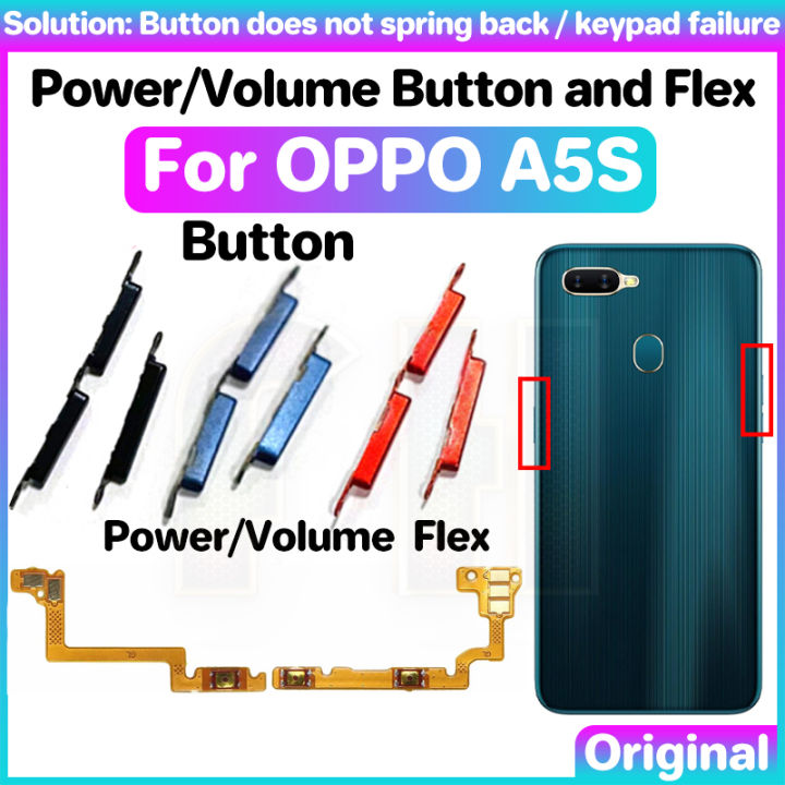 Power Volume button flex For OPPO A5S A5 S Side key Switch Power ON OFF Key Mute Volume control ...