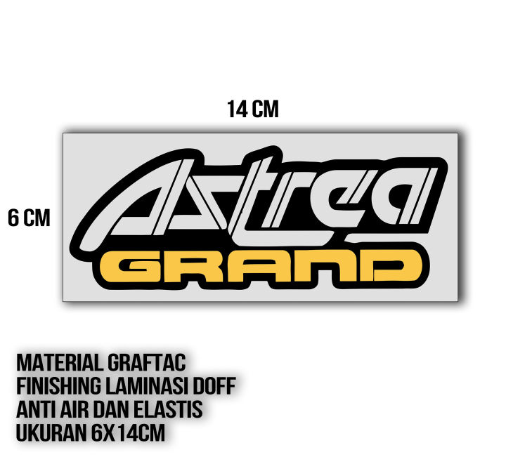 (BISA COD) Stiker Motor Astrea Grand 6 Cm x 14 Cm - LOGO Astrea Grand ...