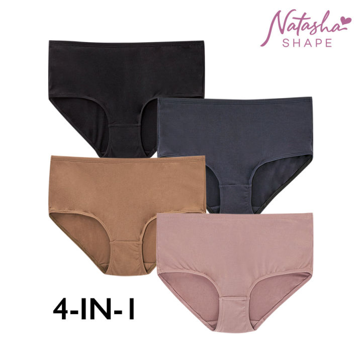 Natasha Shape IVONA 4pcs Ladies Panty Full Rise Polyester Spandex ...