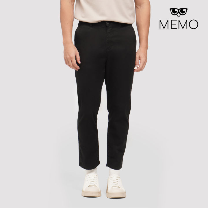 Memo Pull-Up Tapered Trousers For Men (Black) | Lazada PH