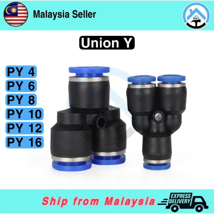 Pneumatic Union Y , PY 4 ~ PY 16 One Touch Fitting , Air Fitting, Push ...