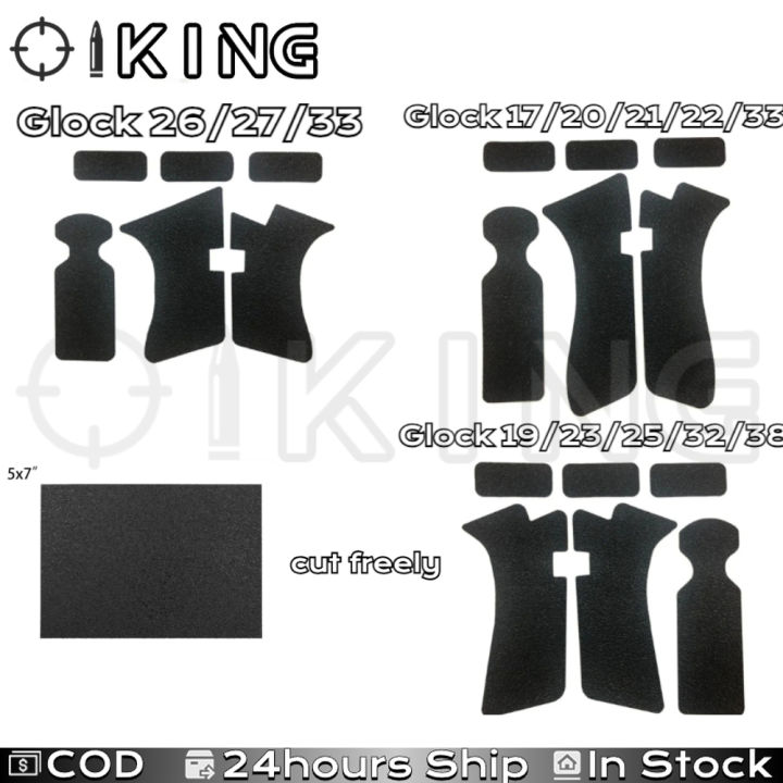 Oiking Rubber Grip Non-slip Sticker for Slim Plus Gen 1/2/3/4/5 Glock ...