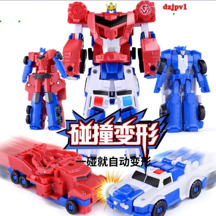 Magnetic Fusion Chariot Transformation Robot Toy King Kong Police Car ...