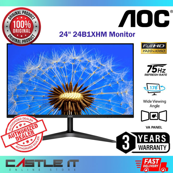 AOC 24" 24B1XHM/WW VA Panel Full HD 75HZ 75HZ 8MS VGA D-SUB HD MI ...