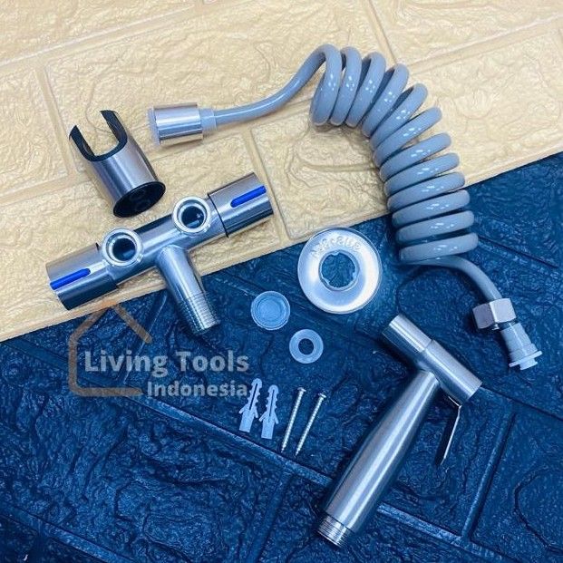 JET SHOWER CLOSET KOMPLIT TOILET CLOSET WASSER STAINLESS STEEL + DUDUK ...
