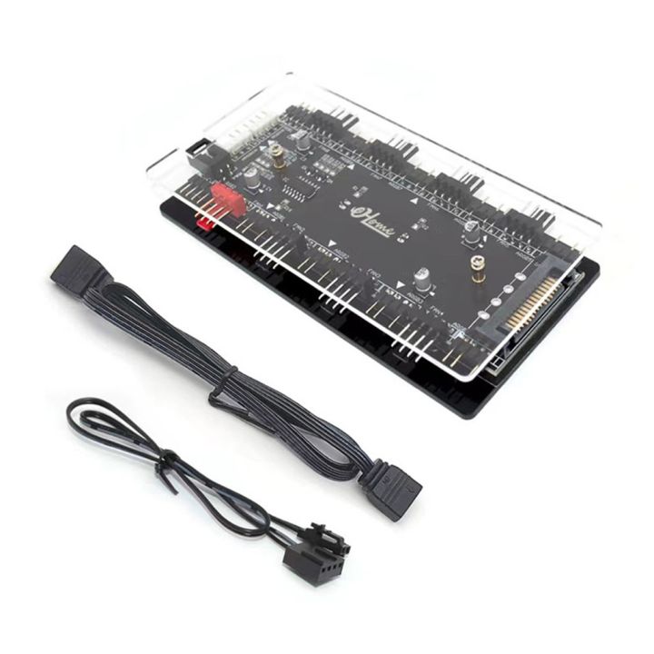 RGB Convertor 12V to 5V SATA Interface 12V to 5V RGB Transfer Hub ...
