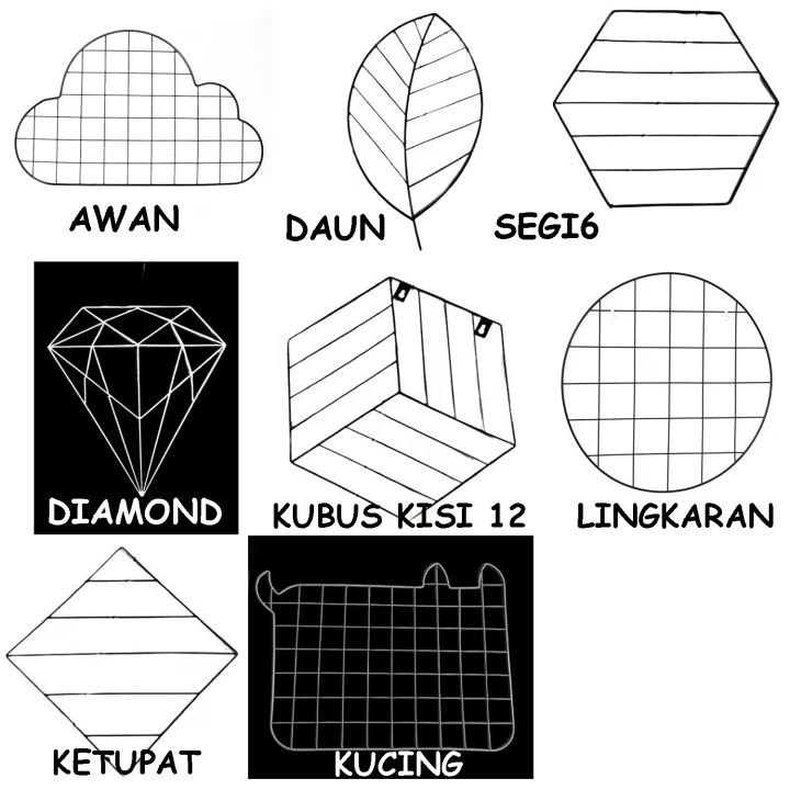 Kawat Ram Macam Model - Rak Dinding Harga /pc | Lazada Indonesia