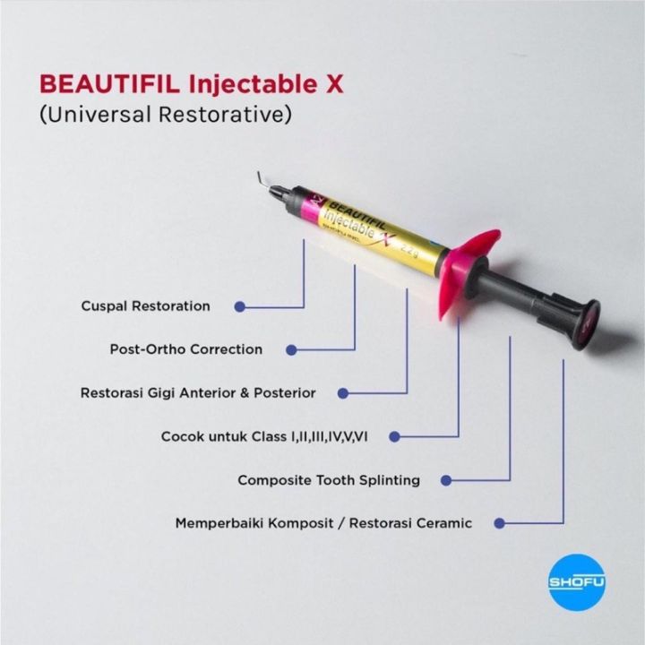 Beautifil injectable X XSL shofu resin composite flow komposit flowable ...