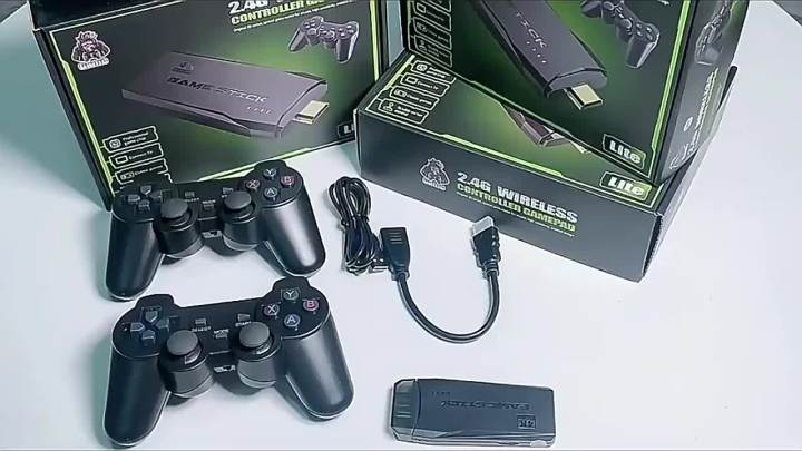 M8 Arcade Fight 2.4G Wireless Dual Remote Sensing Handle TV R Game ...