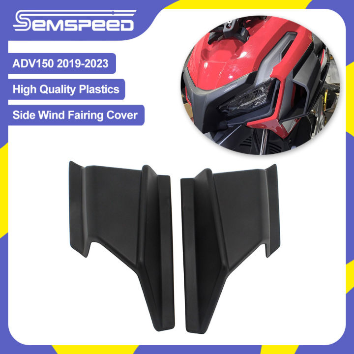 SEMSPEED Motorcycle ABS Side Winglet Wind Cover Fin Spoiler Windscreen Center Cowl Panel Fairing ...