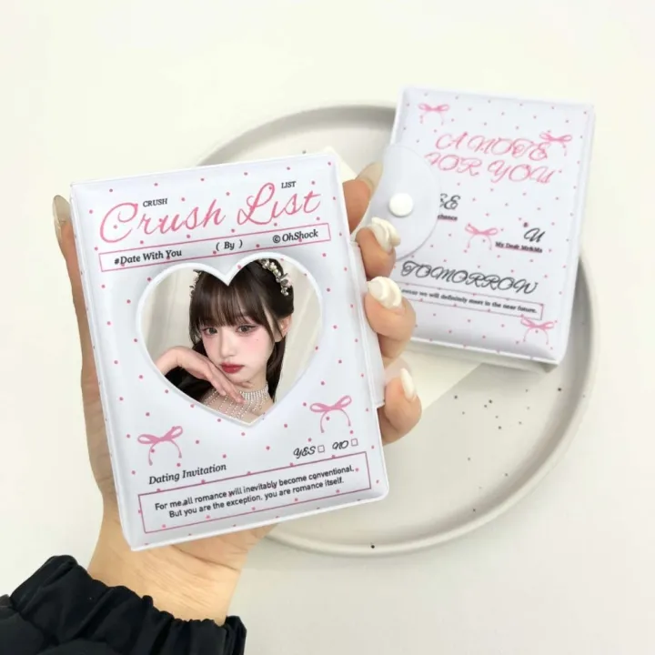 JAYNEBIO Love Bow Card Album PVC 3 Inch Mini Postcard Book High Quality ...