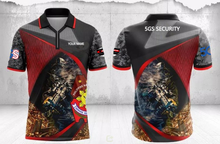 5GS SECURITY OFFICER PRINTED High quality full sublimation POLO SHIRT ...