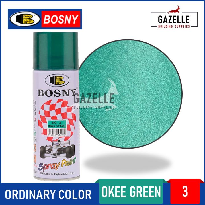 Bosny Acrylic Spray Paint - #3 Okee Green | Lazada PH